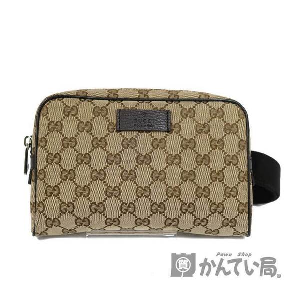 Gucci | Bags | Gucci Body Waist Bag Gg Canvas Shoulder Strap Brown ...